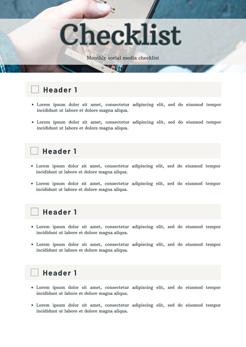 46 Bundletask Checklist Template - Etsy