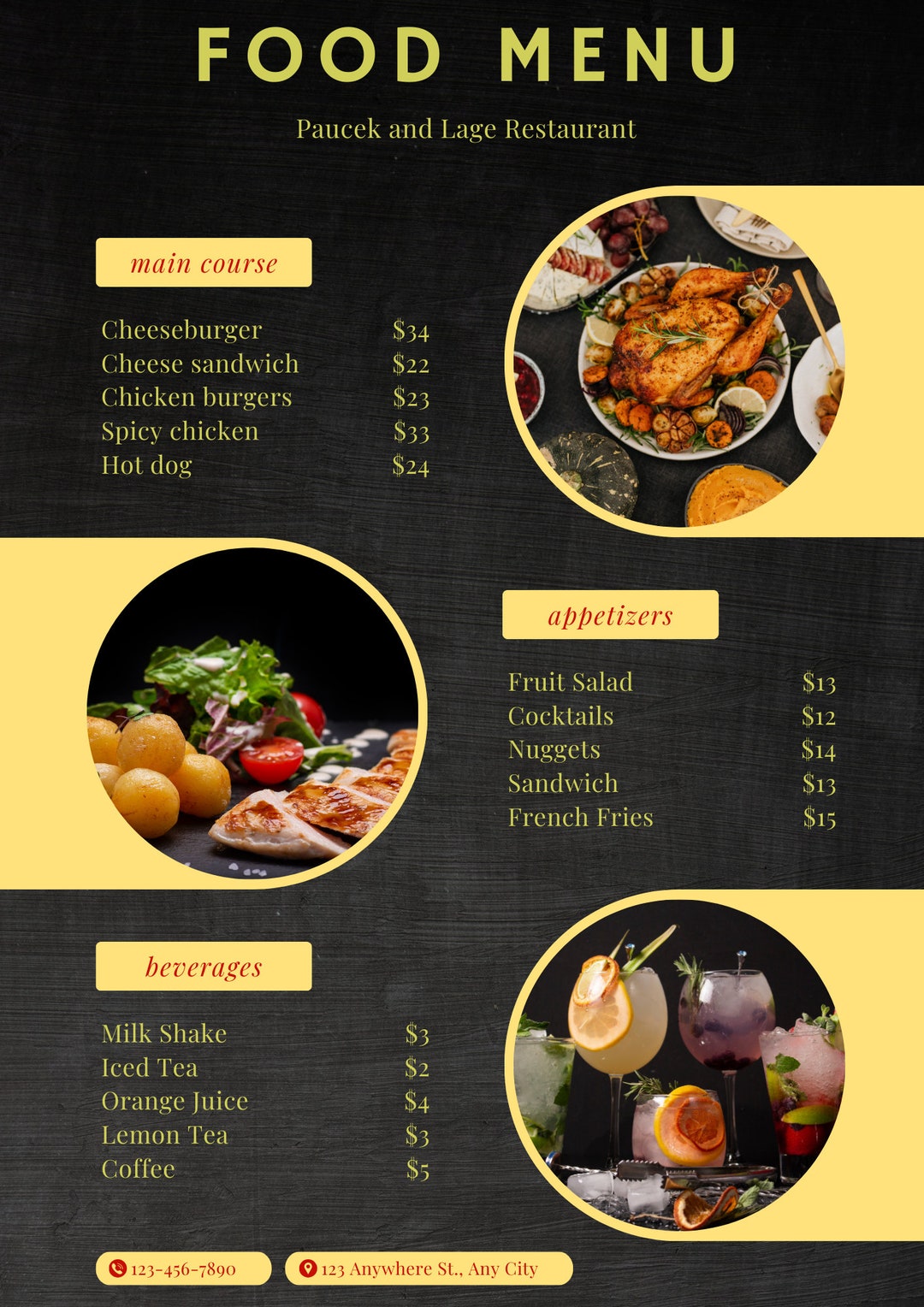 14 Bundle Sample Food Menu - Etsy