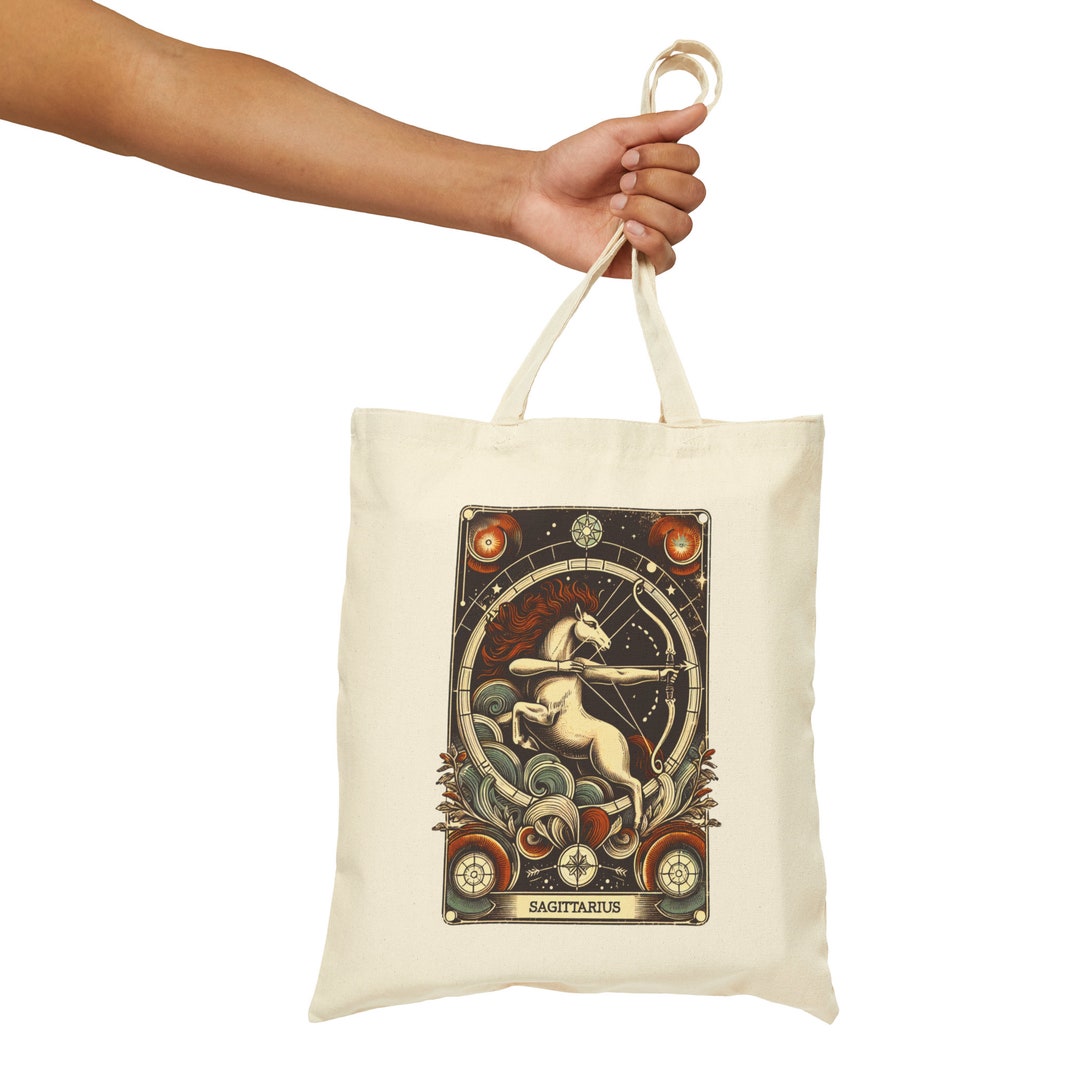 SAGITTARIUS Zodiac Sign Tote Bag, Zodiac Horoscope, Aesthetic Tote Bag ...