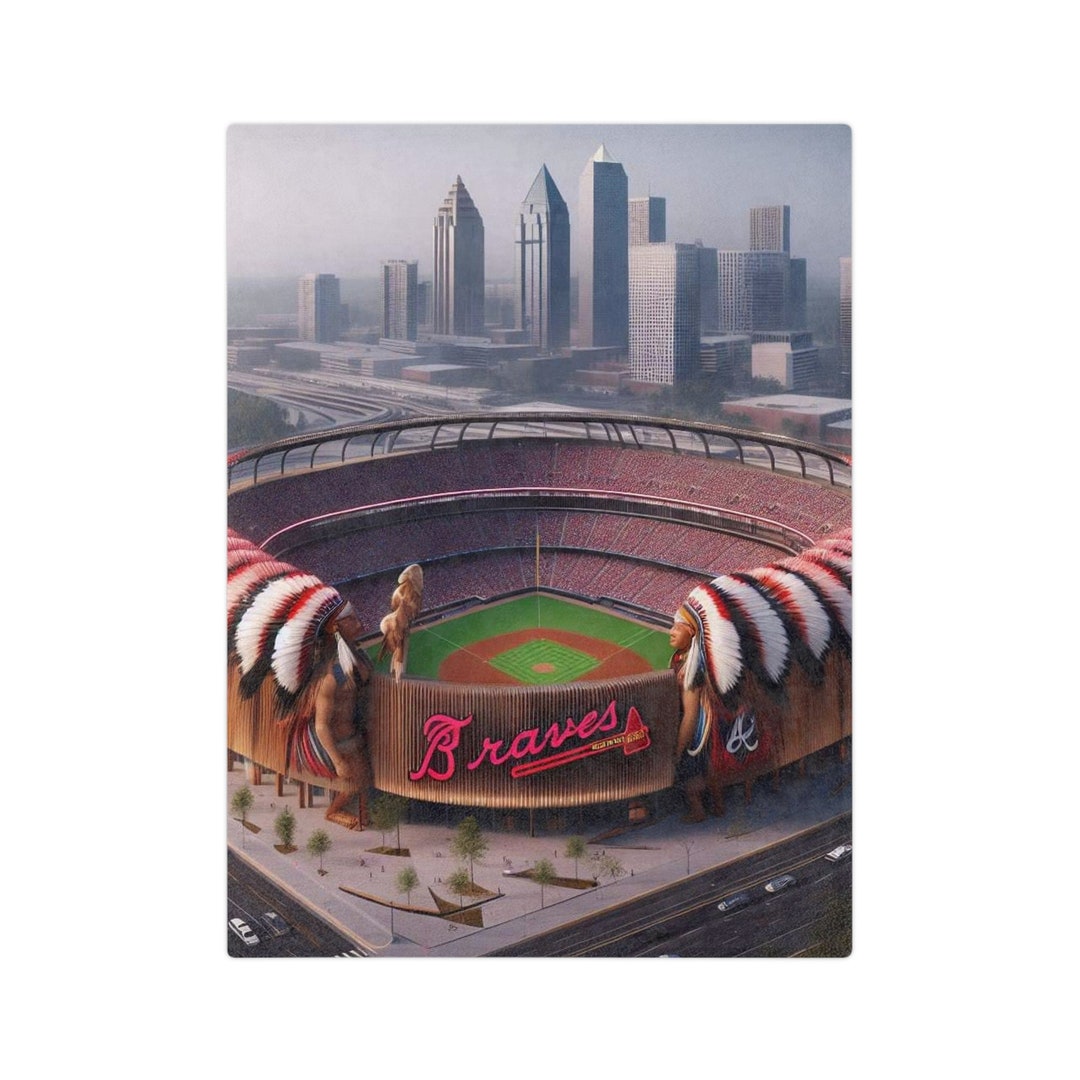 Atlanta Baseball Stadium AI Generated Velveteen Minky - Etsy