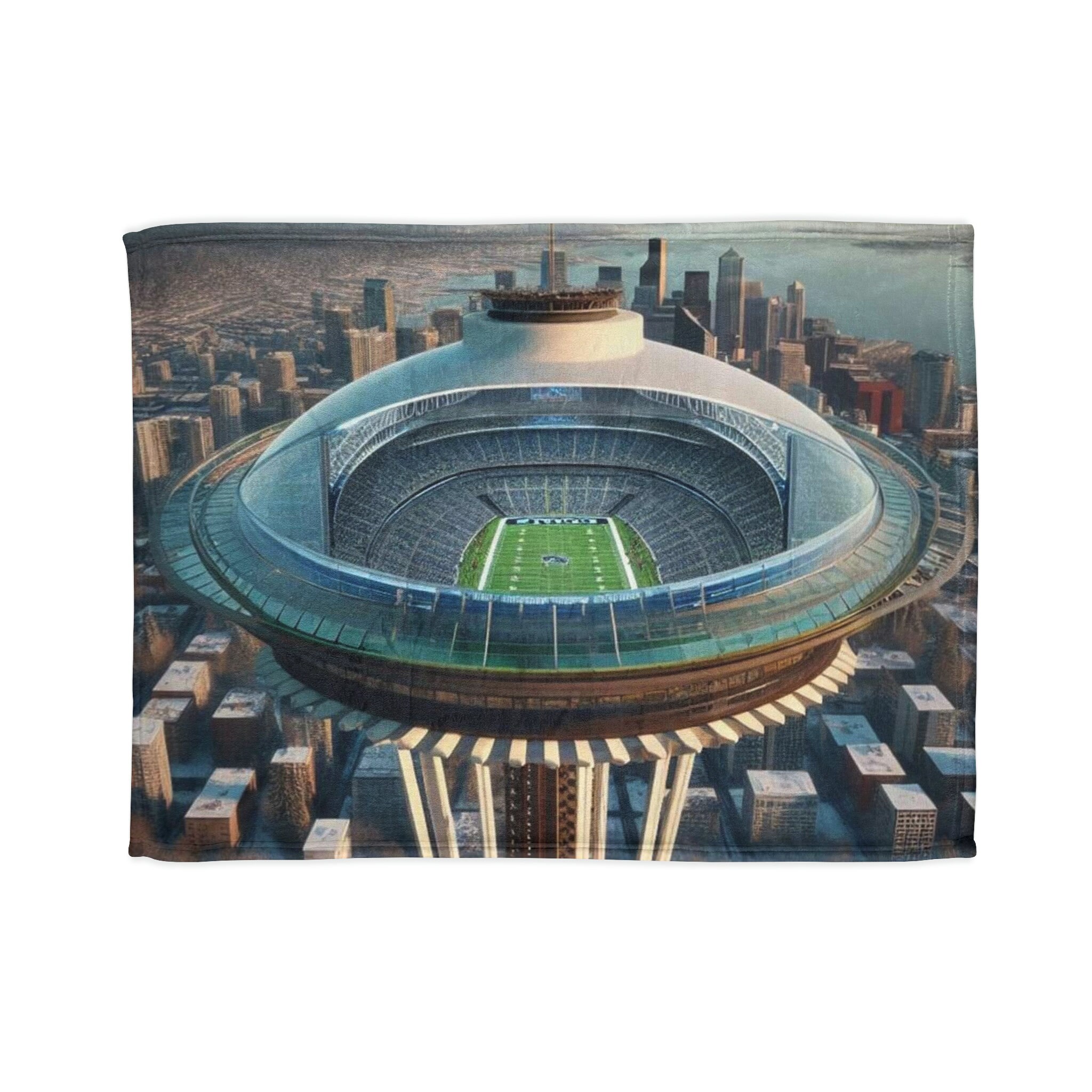 Seattle Football Stadium AI Generated Soft Polyester Blanket - Etsy