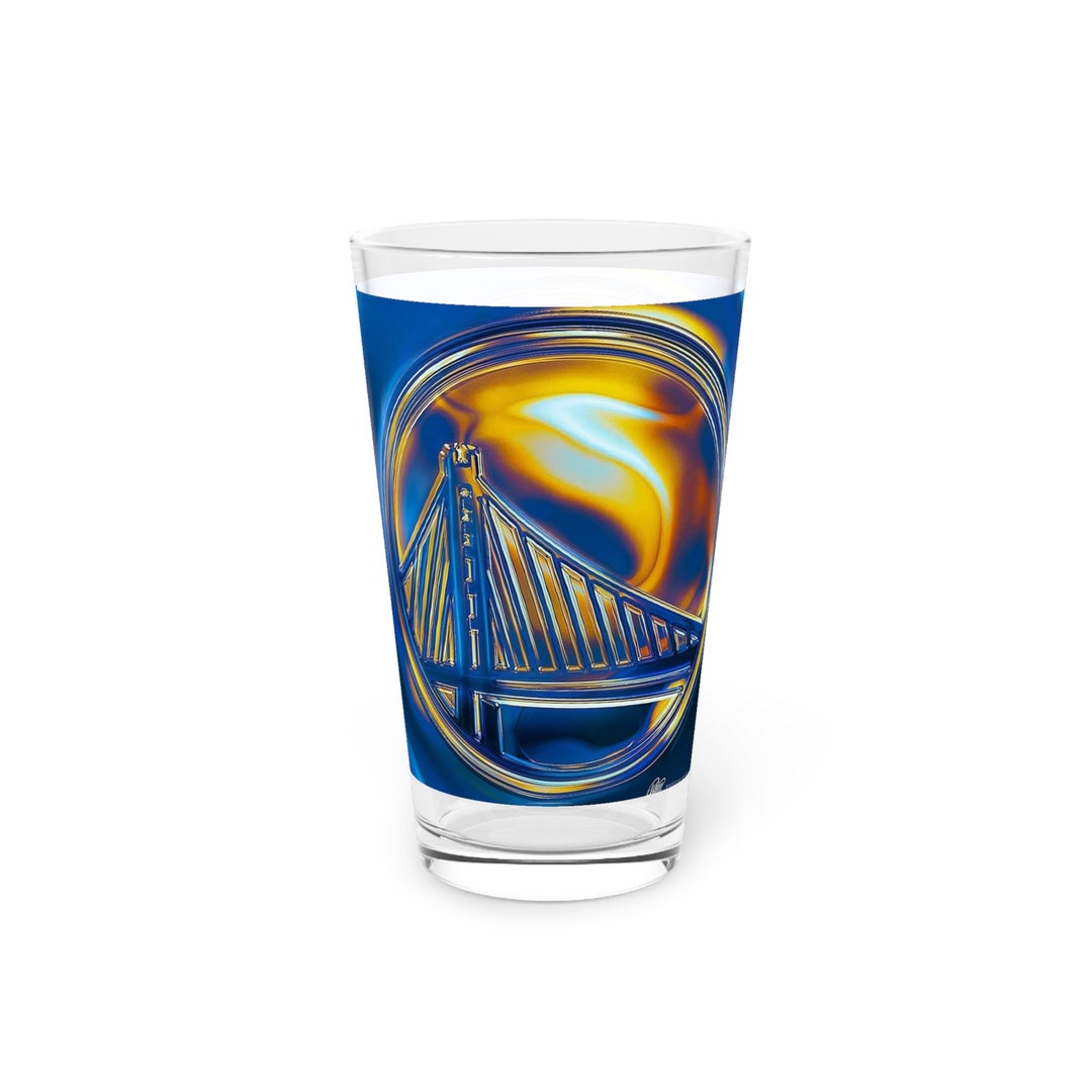 Golden State Basketball Pint Glass 16oz - Etsy