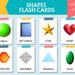 12 Shapes Educational Flashcards for Kids, Digital Download, Enchanting ...