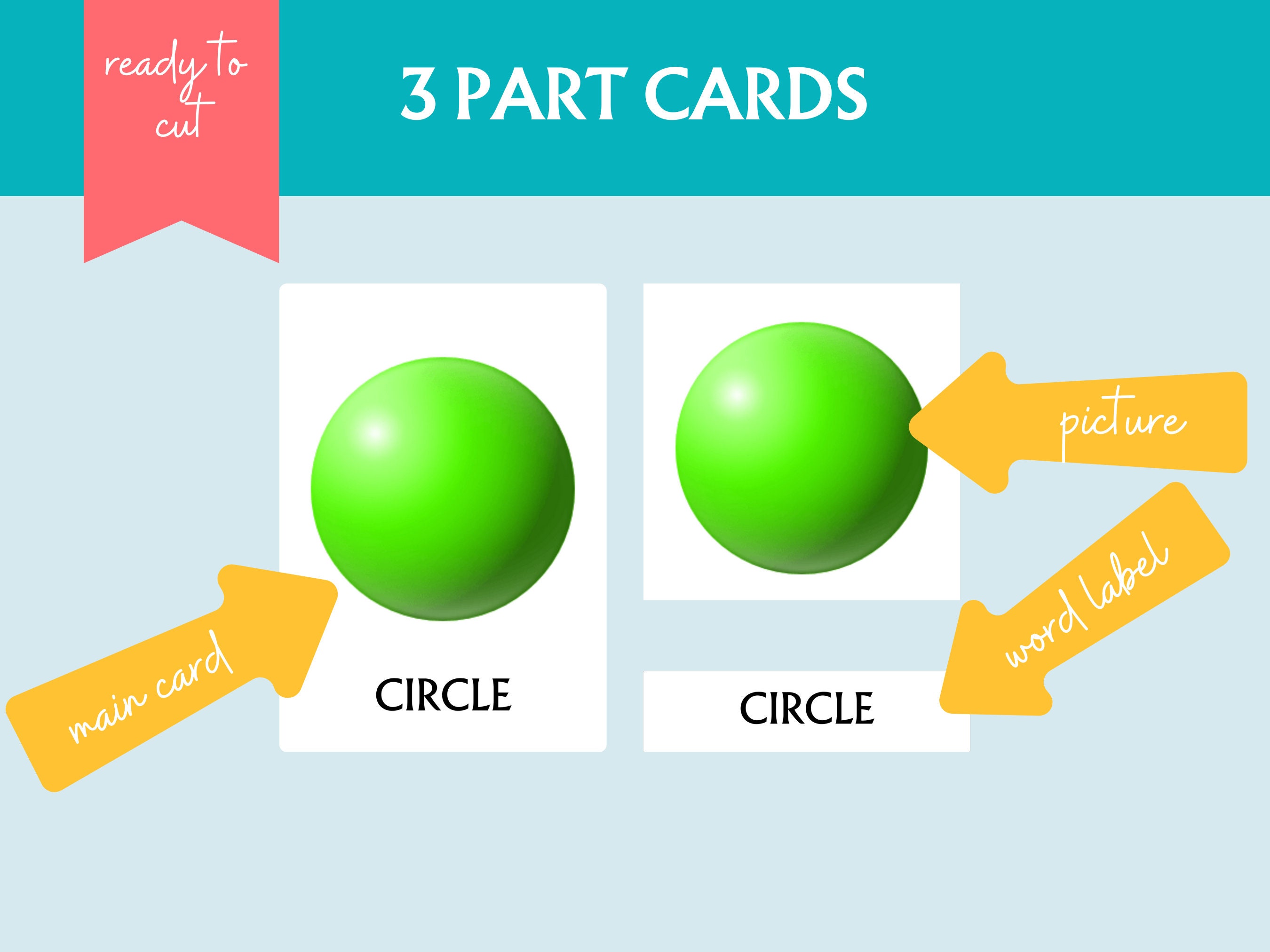 12 Shapes Educational Flashcards for Kids, Digital Download, Enchanting ...