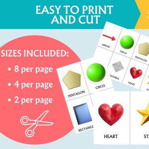 12 Shapes Educational Flashcards for Kids, Digital Download, Enchanting ...