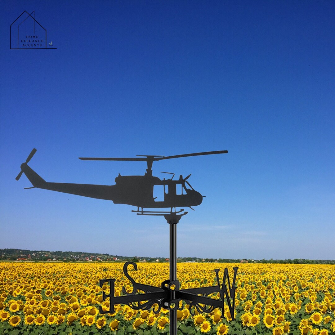 Helicopter Weathervane Sky-high Outdoor Decor for Roof, Yard, and ...