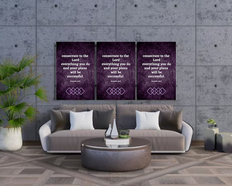 Black Neon Purple Bible Verse Quote Wallarts is an Elegant Bible Verse ...