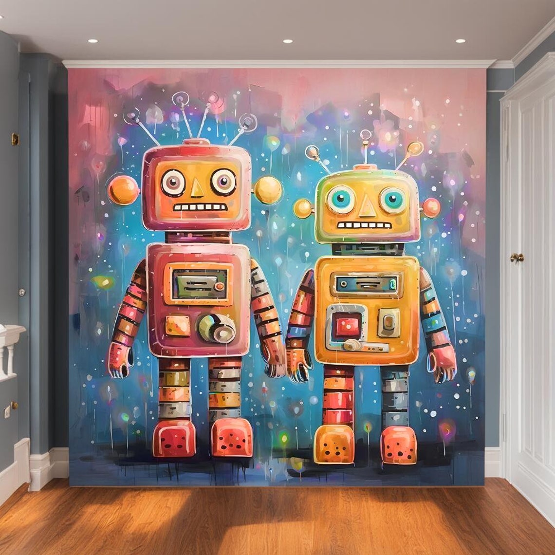 Robot Nursery Art. Robot Art. Boy Nursery Art. Boy Nursery Decor. Baby ...