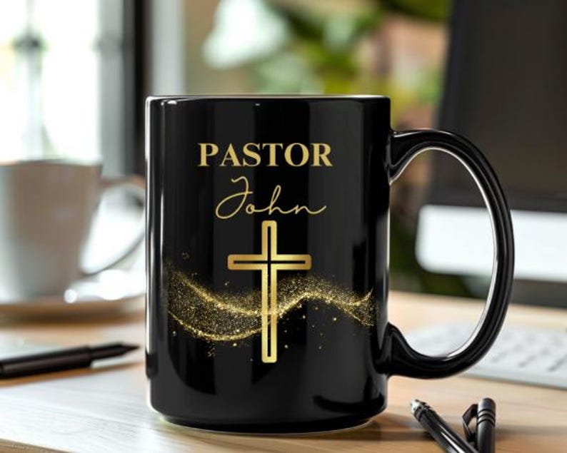 Personalized Pastor Mug, Customized Christian Mug for Ministers, Faith ...