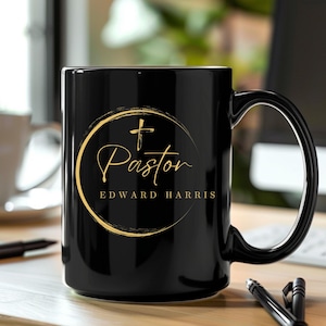 Personalized Pastor Mug, Customized Christian Mug for Ministers, Faith ...