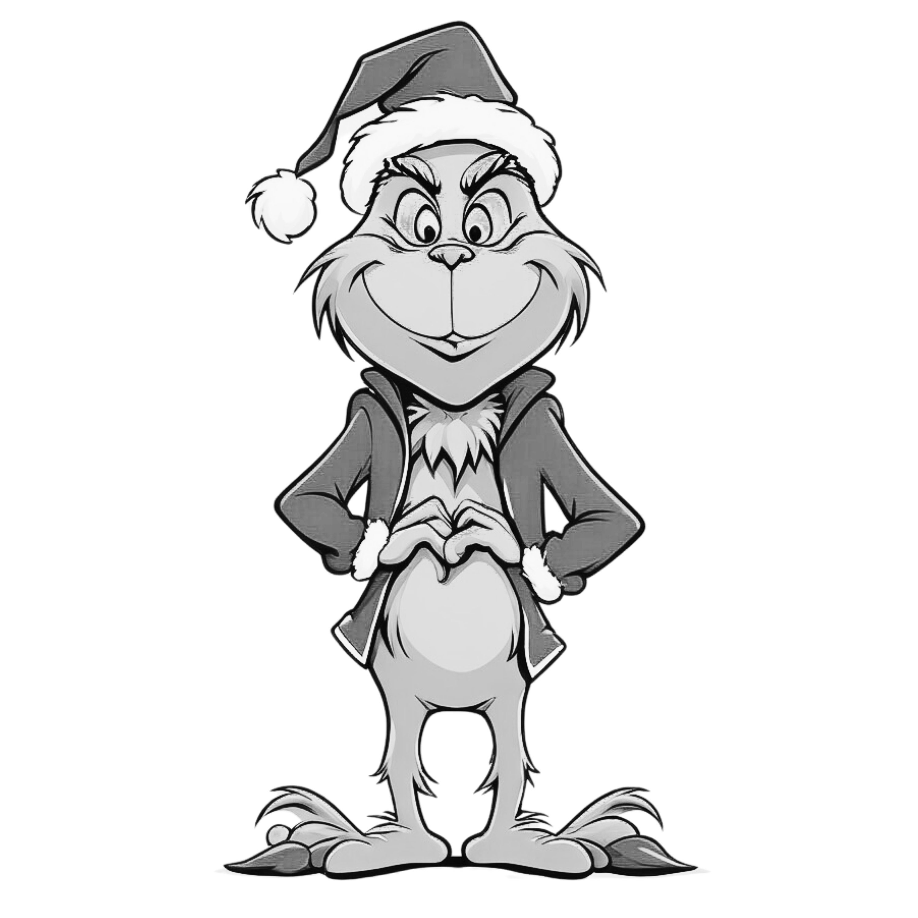 Grinch Black And White Digital Image 2 Holiday Image Christmas Movie