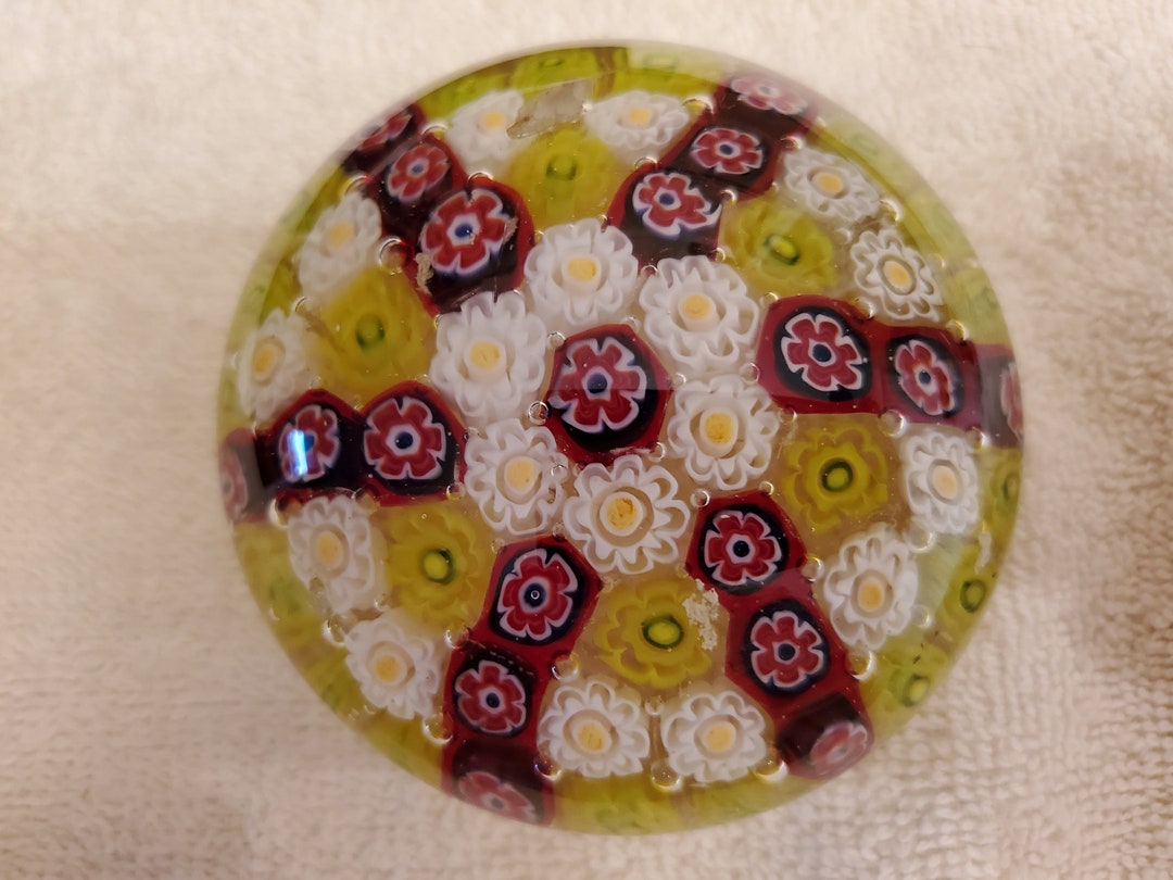 RARE Vintage Murano Paperweight Cristalleria Ann Primrose Collection D ...