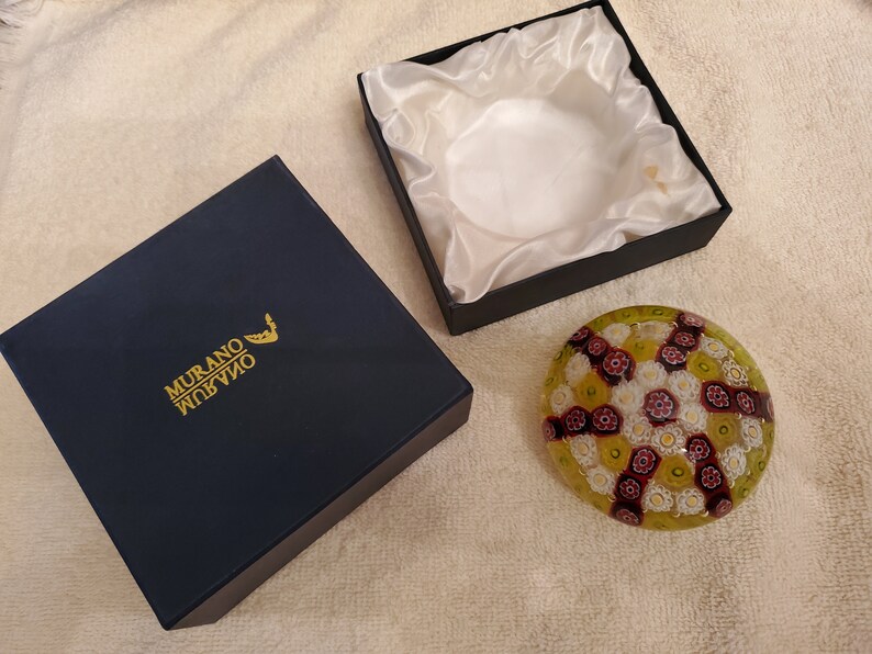 RARE Vintage Murano Paperweight Cristalleria Ann Primrose Collection D ...
