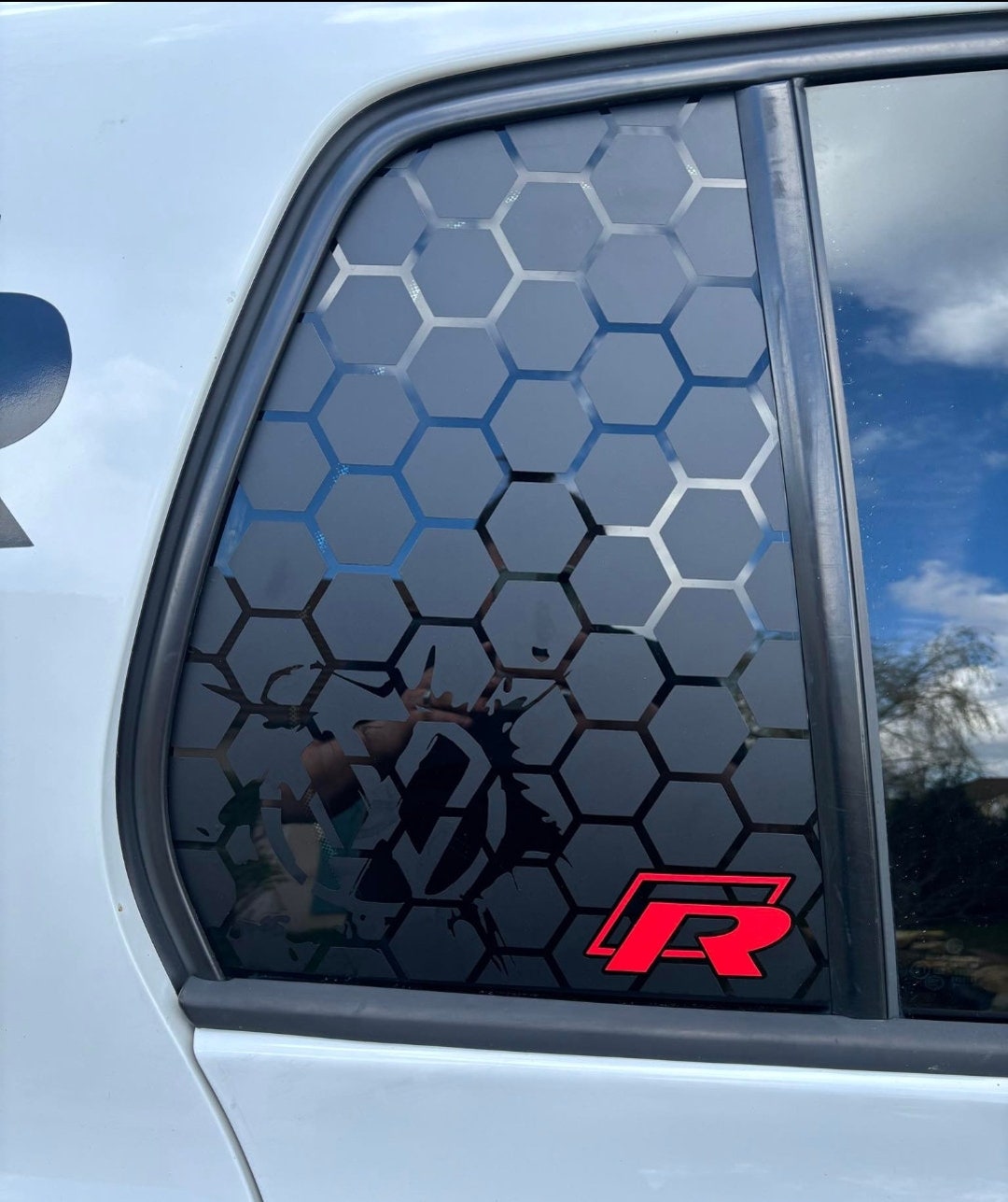 2X Stickers Avery Golf 7 R Rear Quarter Window Matte Black With ...