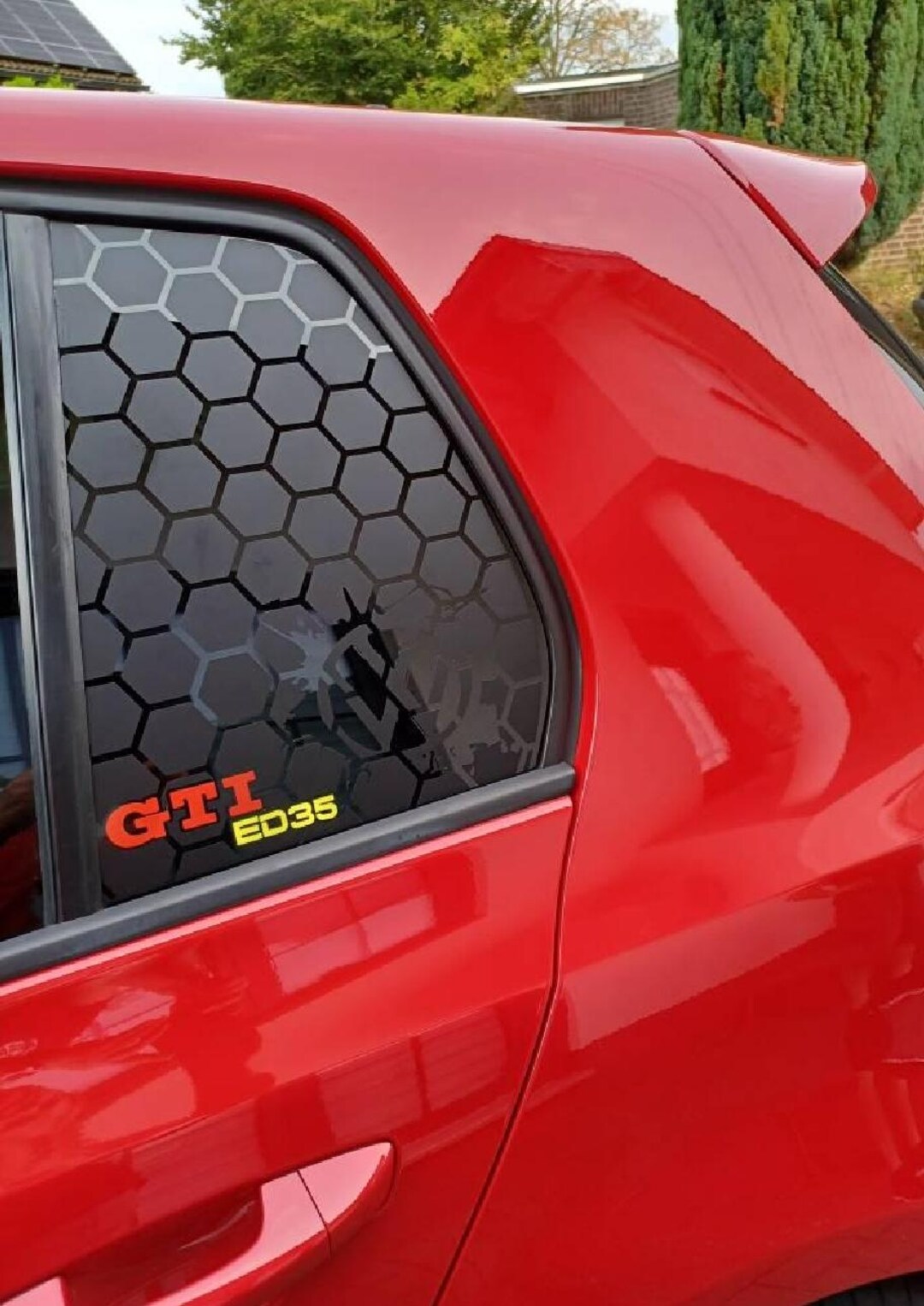 2X Avery Stickers Golf 6 GTI GTD R Rear Window Quarter Light Matt Black ...