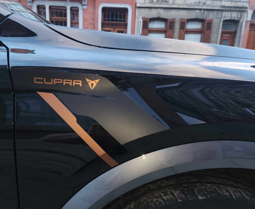 2X Stickers d'ailes Avery nouveau logo Cupra pour Formentor noir mat ...