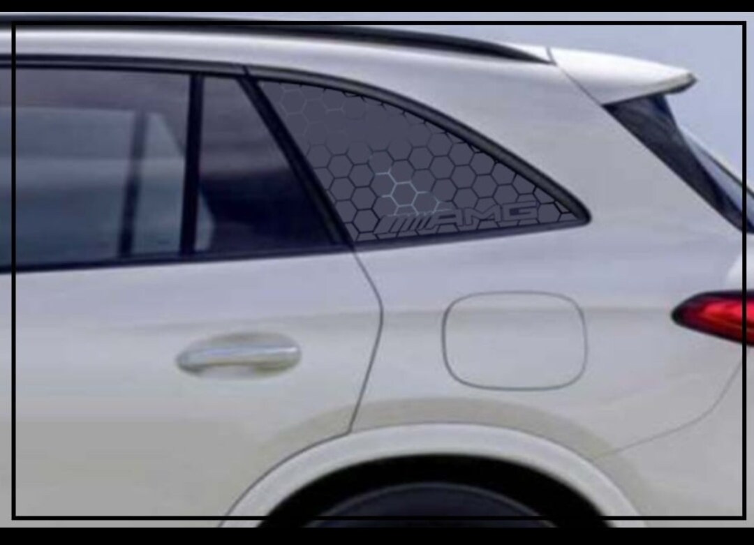 2X Mercedes GLC X253 Amg 2022 Quarter Window Stickers Honeycomb Cells ...