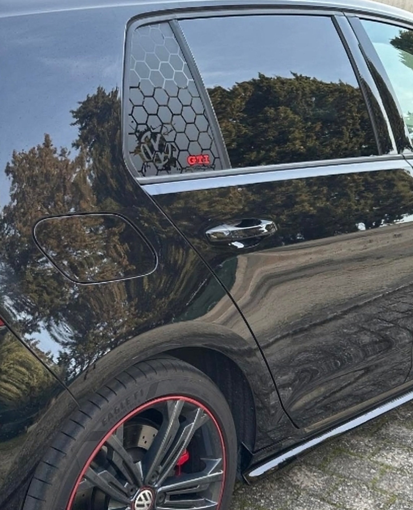 2X Stickers Avery Golf 7 GTI Performance Matte Black Rear Quarter ...