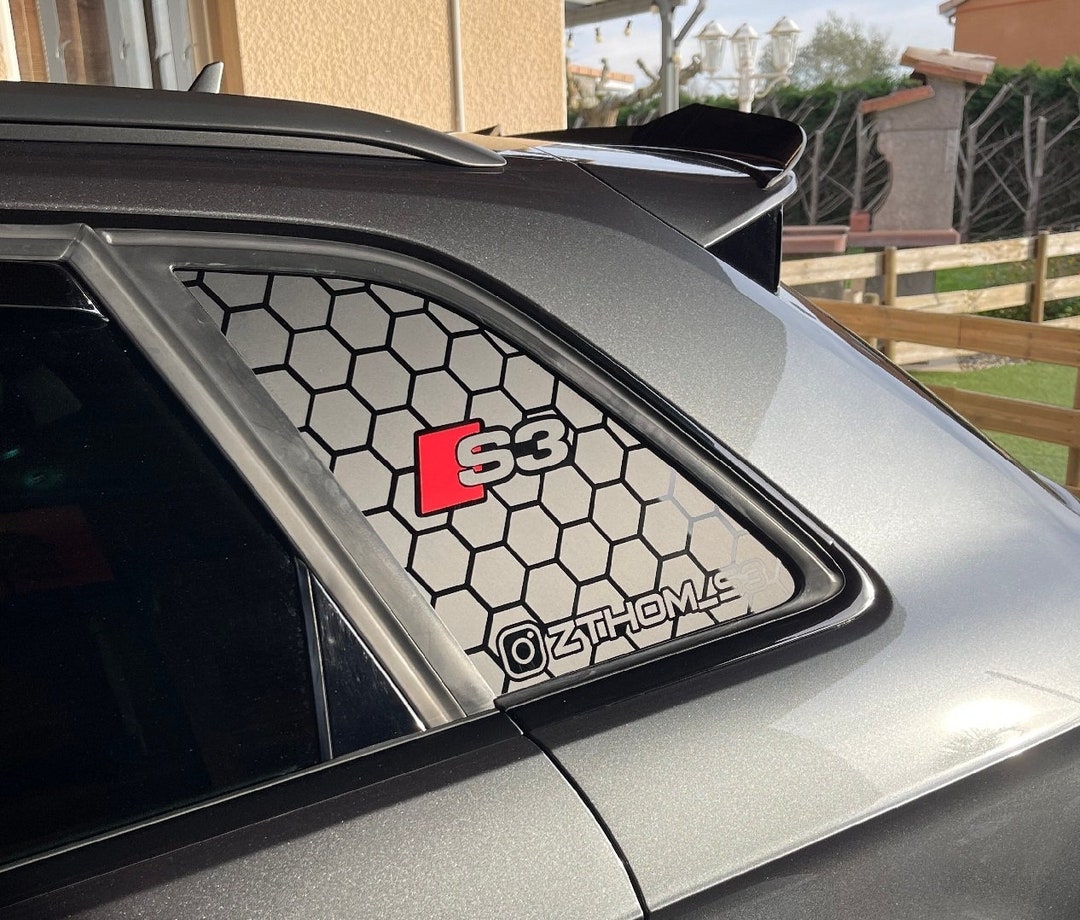 2x stickers Avery noir Mat AUDI S3 vitres arrières custode 2013 2019 ...
