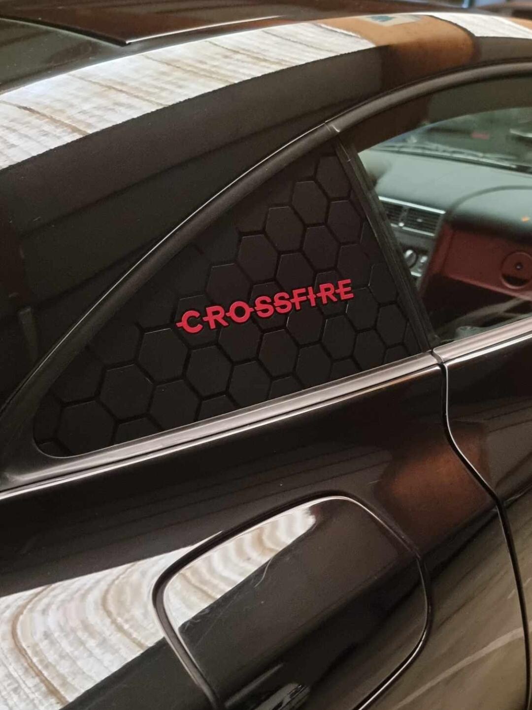 2X Matte Black Window Quarter Light Stickers Chrysler Crossfire Coupe ...