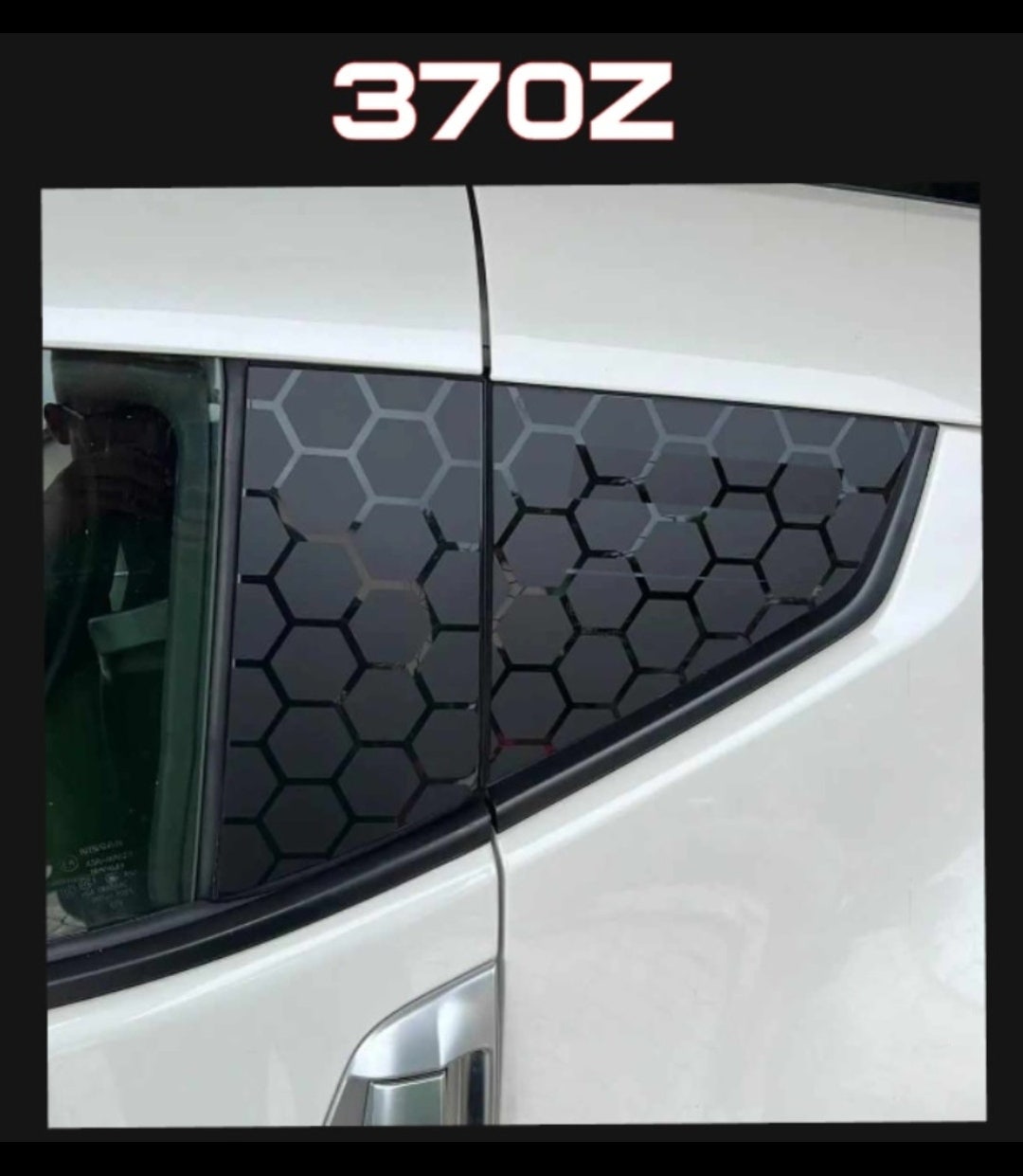 4X Avery Matte Black Stickers Pillars Rear Window Quarter Panels ...