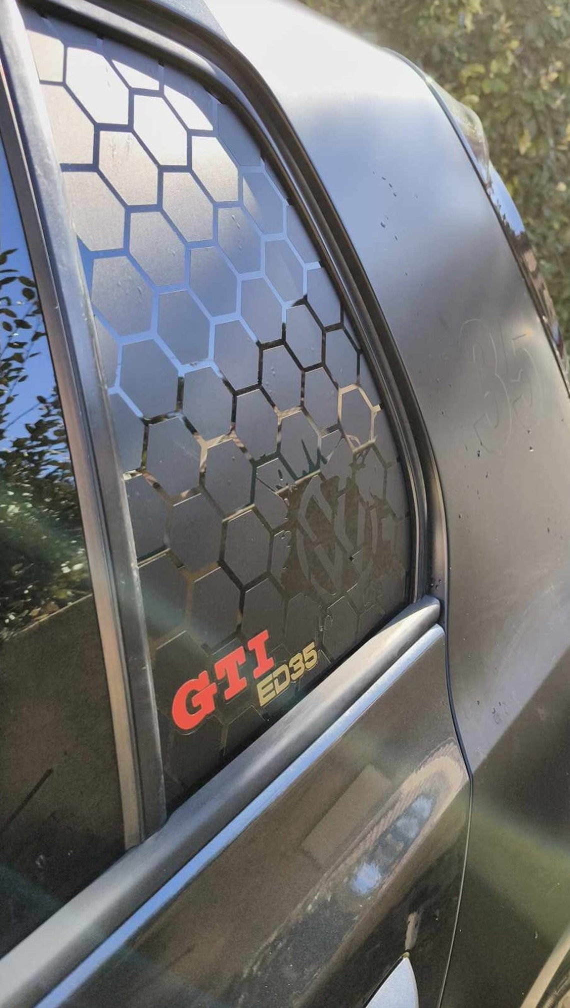 2X Stickers Avery Golf 6 GTI GTD R Rear Window Rear Window Matt Black ...