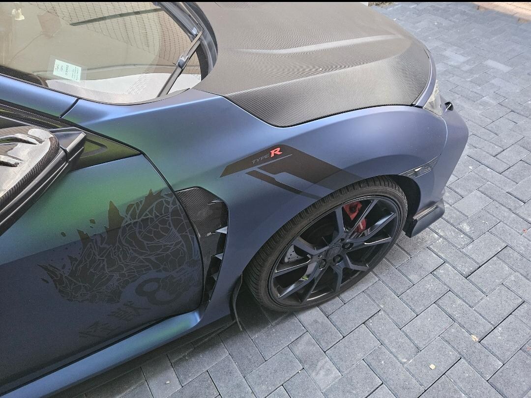 2x Wing Stickers for Honda Civic Type R FK8 Editable Text and Color FK2 ...