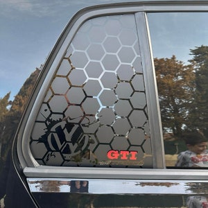 2X Avery Golf 7 GTI Performance Matt Black Stickers Rear Quarter ...