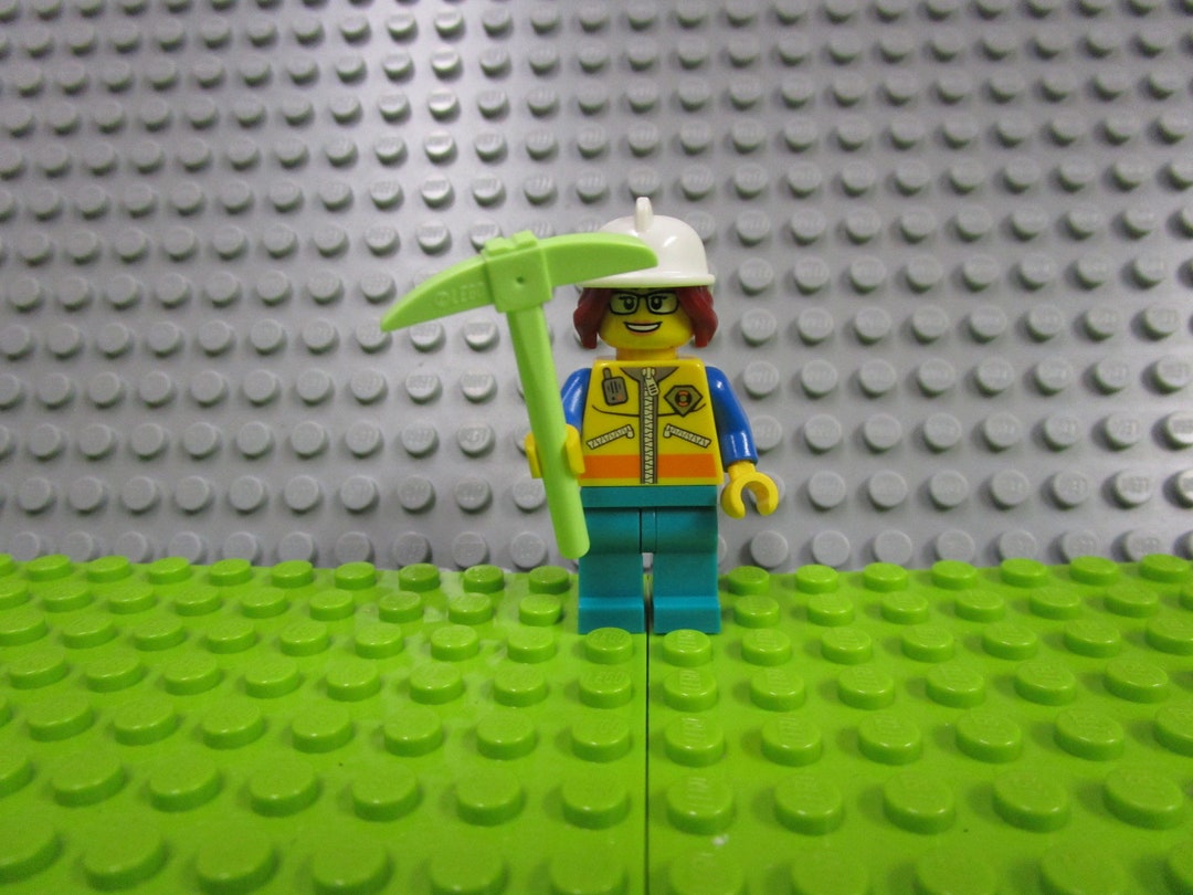 Lego Female Construction Worker With Pick - Etsy