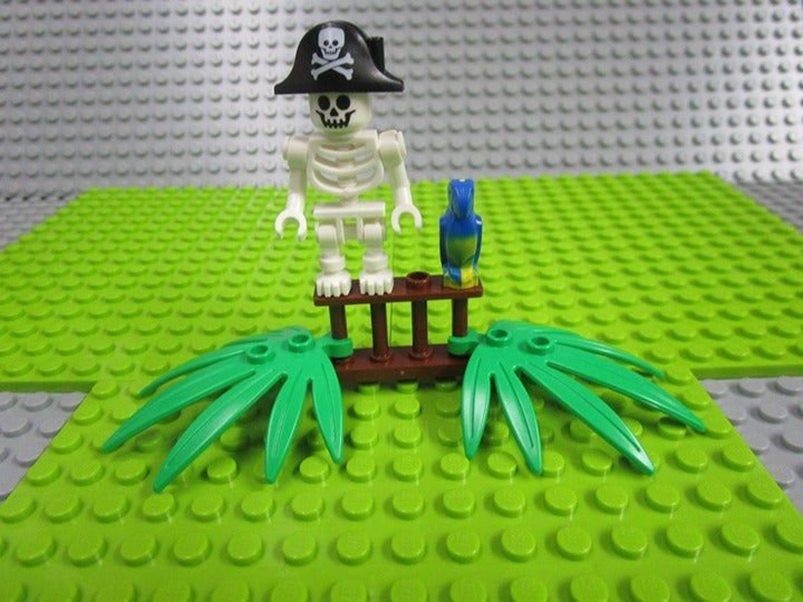 1 Lego Skeleton With Parrot Minifigure - Etsy