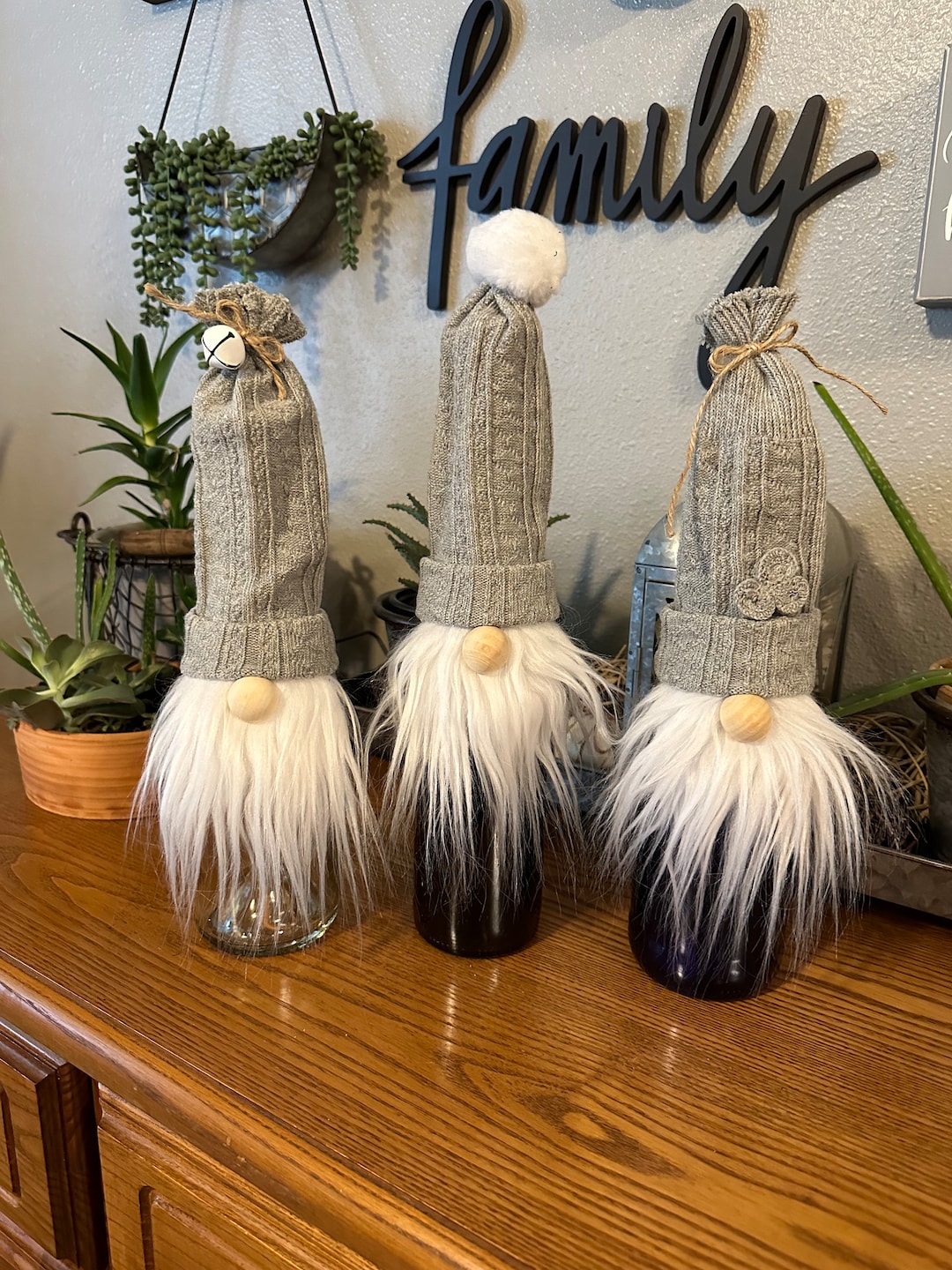 Handcrafted Gnome Wine Topper - Etsy