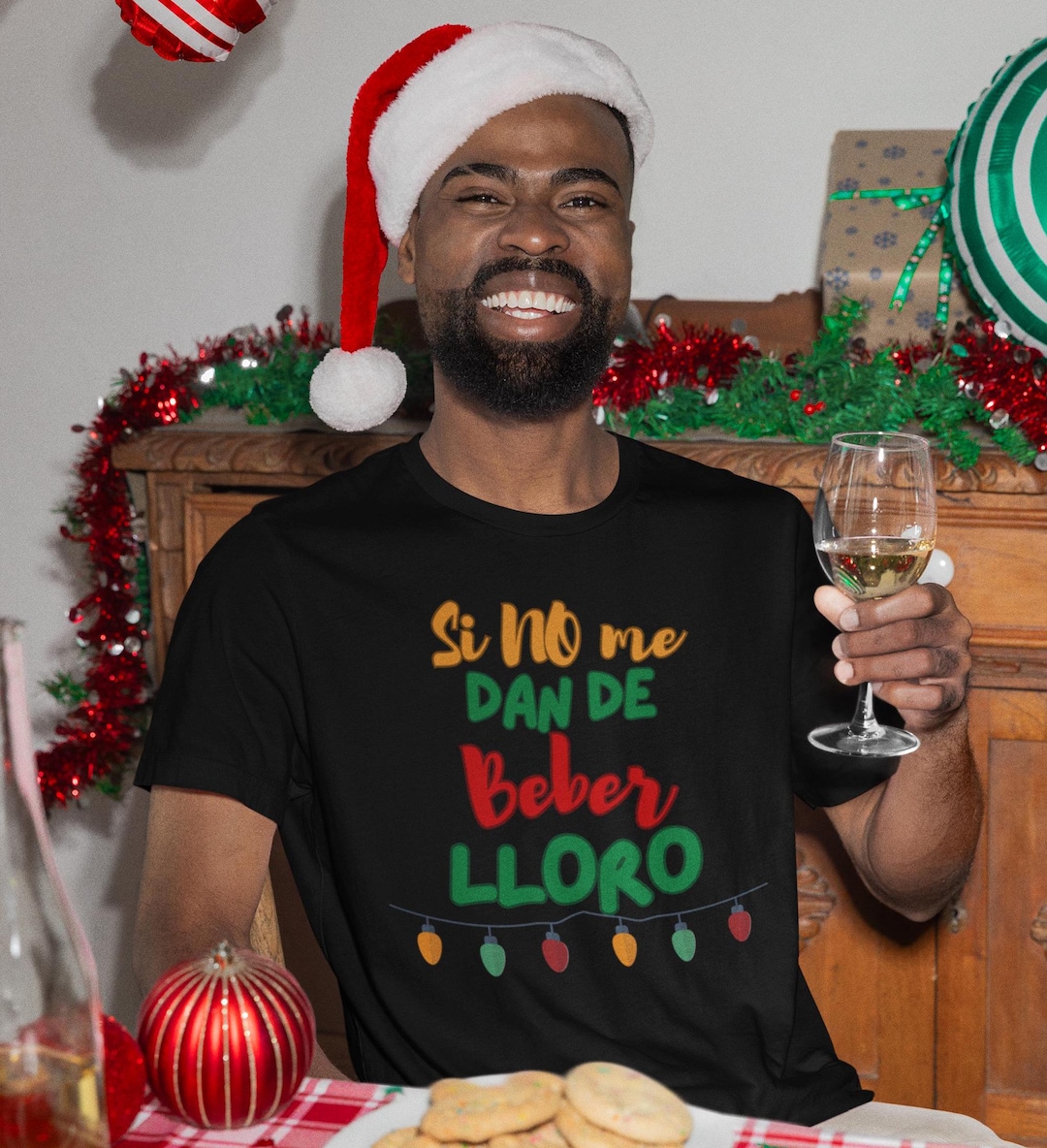 Si No Me Dan De Beber Lloro SHIRT, Navidad Spanish Christmas, Funny ...