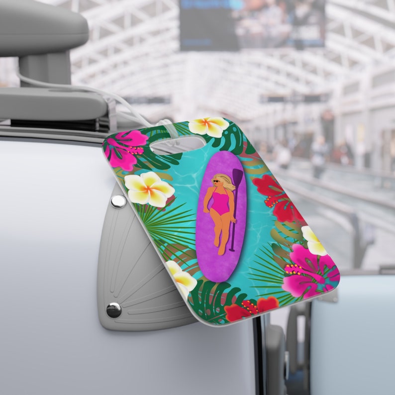 SUP 'n Chill Luggage Tags for Paddle Boarders and SUP Surfers in Tropical Theme Gift - Etsy