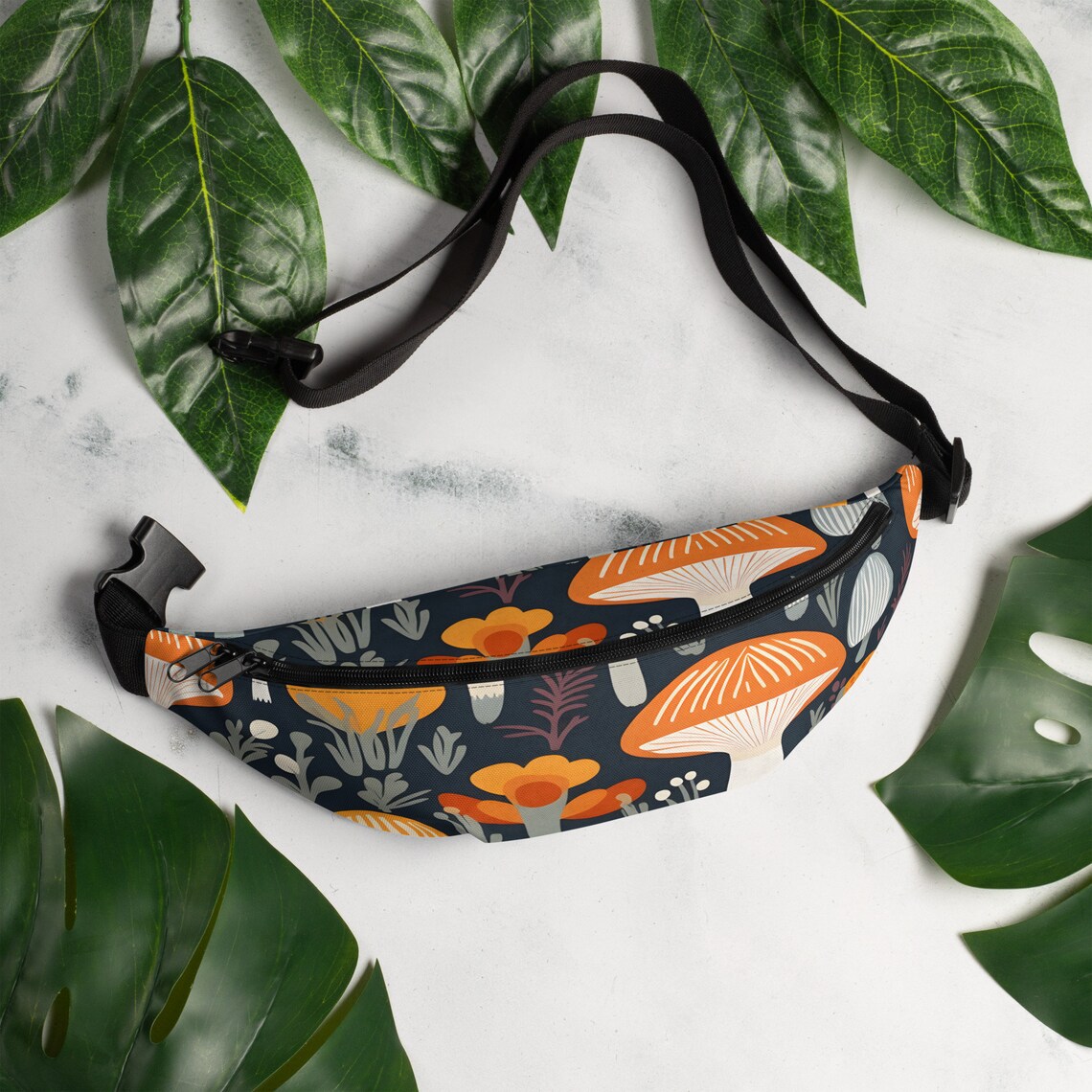 Mushroom Fanny Pack, Fungi Waist Bag, Forest Inspired Hip Pouch ...