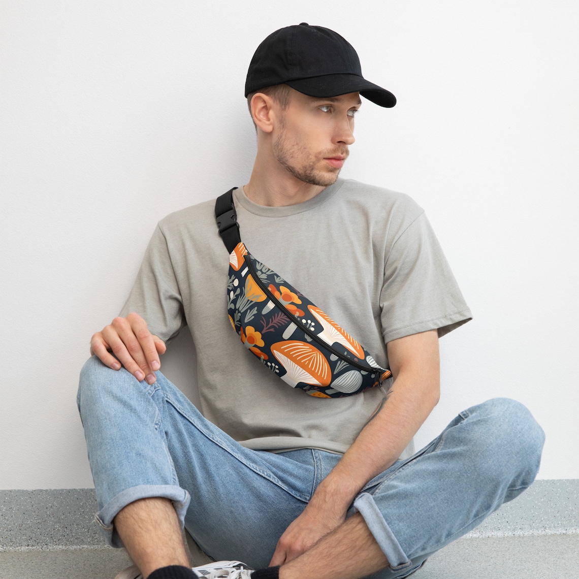 Mushroom Fanny Pack, Fungi Waist Bag, Forest Inspired Hip Pouch ...