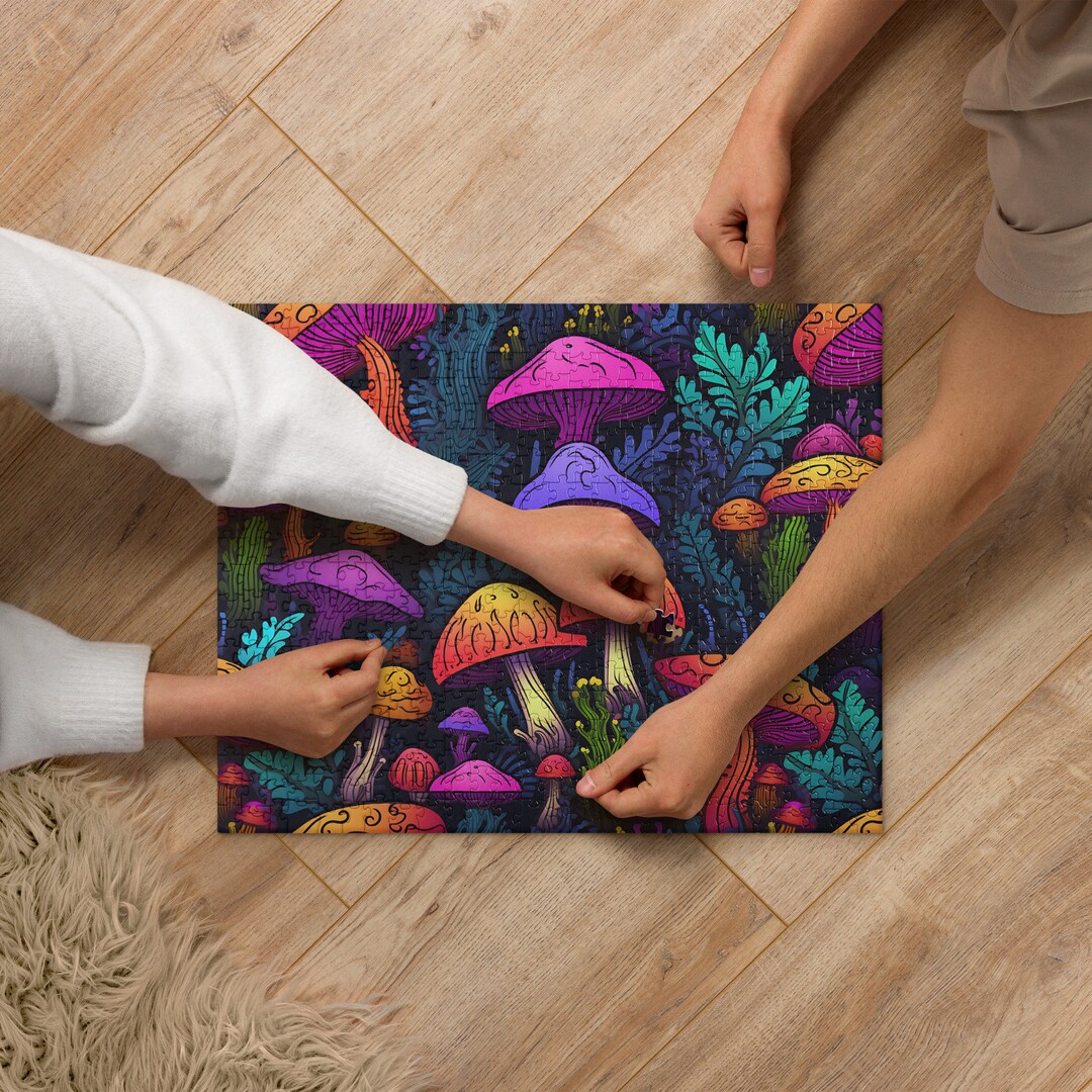 Mushroom Themed Puzzle, Fungi Rustic Game, Forest Inspired Game ...