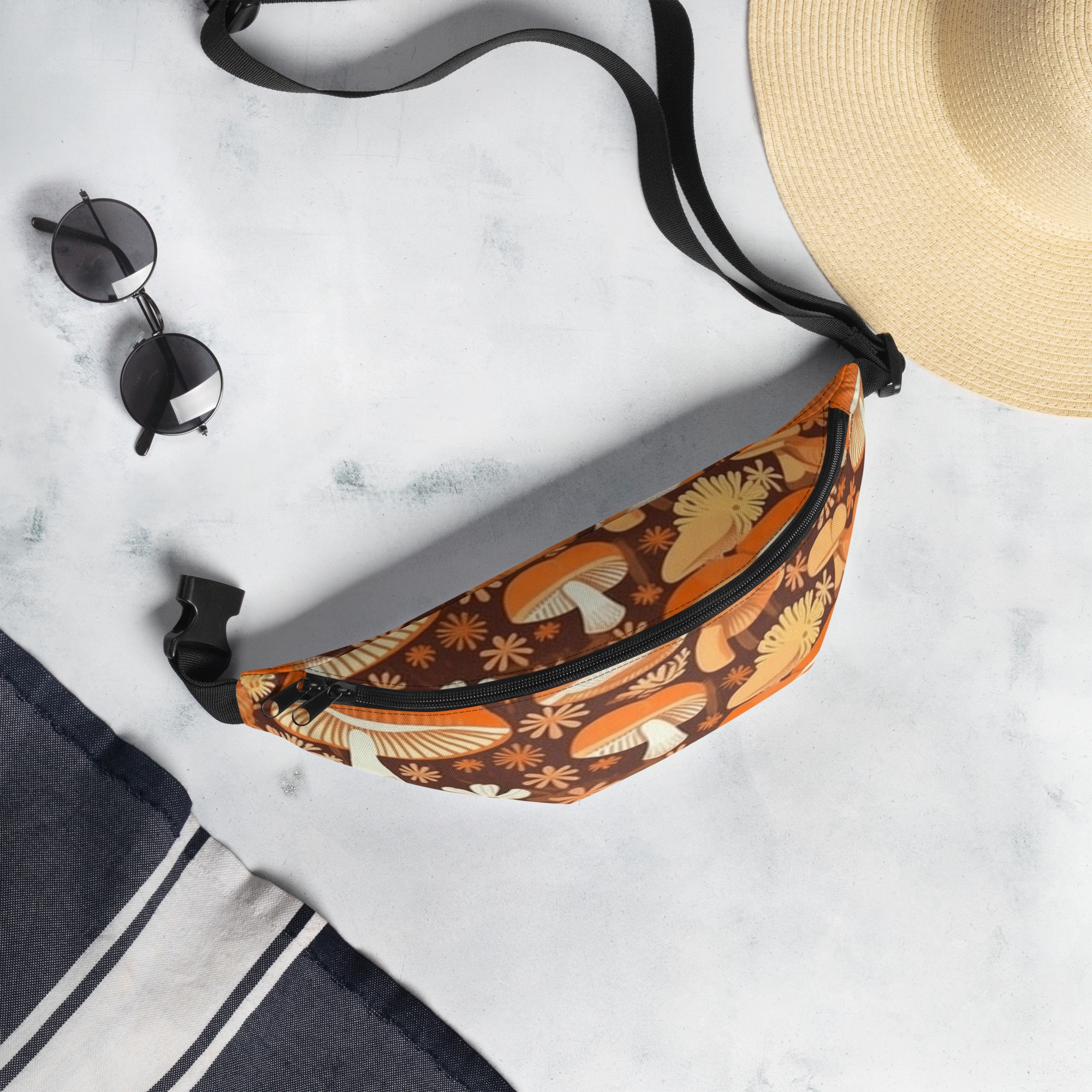 Mushroom Fanny Pack, Fungi Waist Bag, Forest Inspired Hip Pouch ...