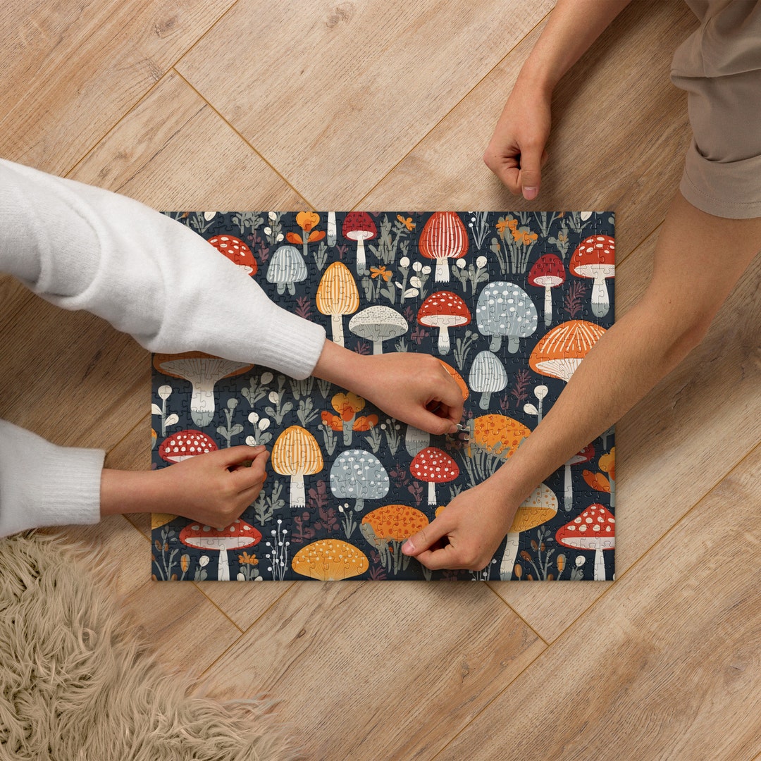 Mushroom Themed Puzzle, Fungi Rustic Game, Forest Inspired Game ...