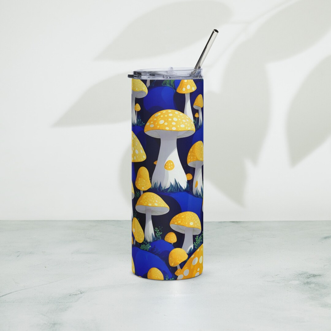 Custom Toadstool Mushroom Skinny Tumbler Aesthetic Mushroom Cup Tumbler ...