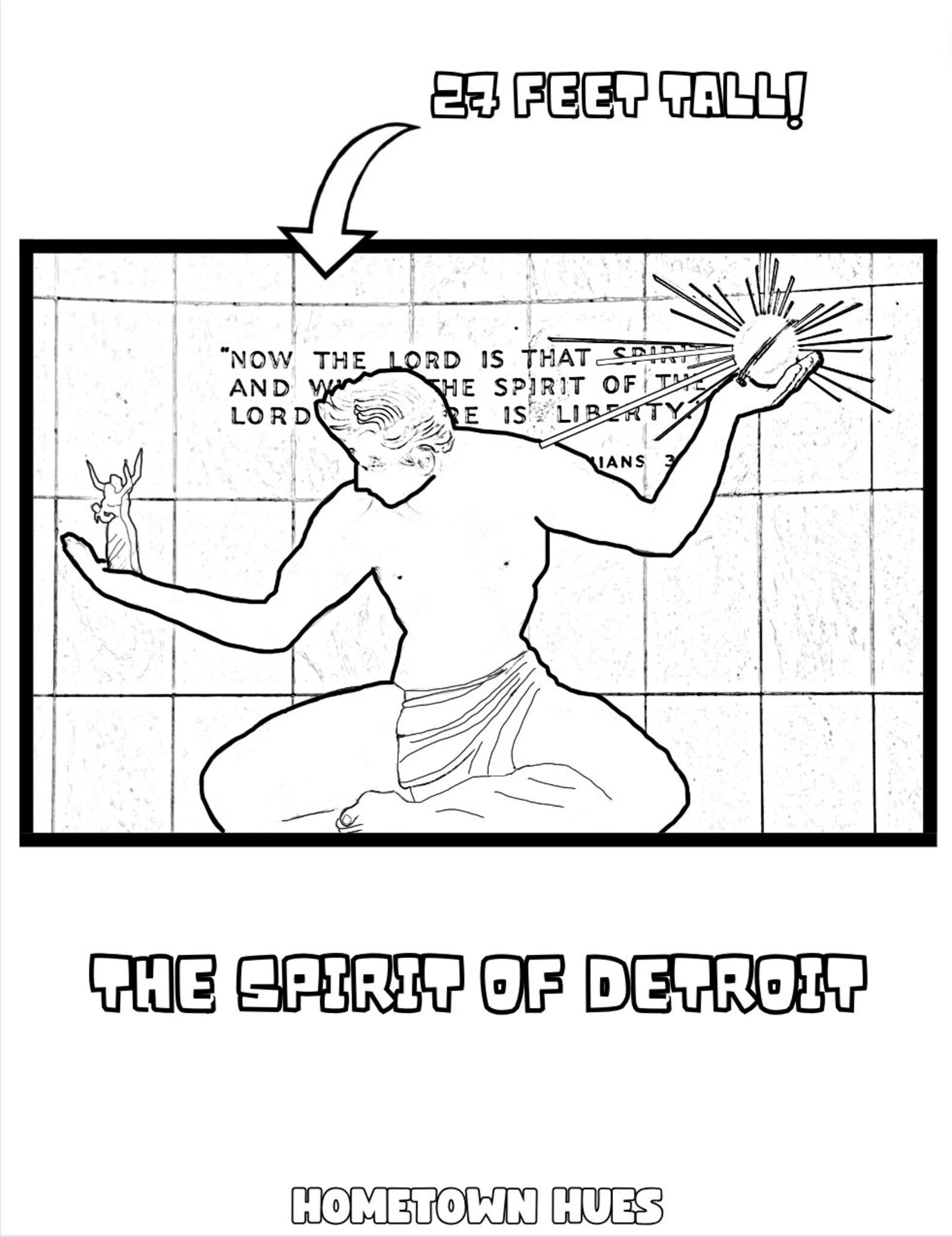 Detroit Coloring Book Printable PDF - Etsy