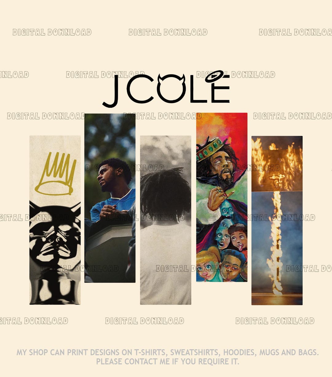 J. COLE Png, J. COLE T-shirt Design. PNG Digital Instant Download 300 ...