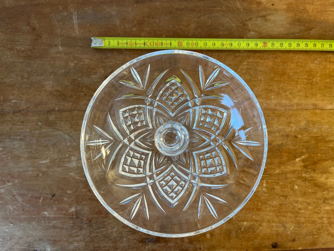 Vintage Cut Crystal Compote - Etsy