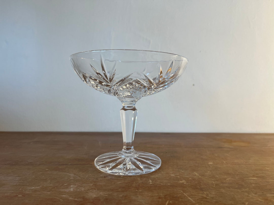 Vintage Cut Crystal Compote - Etsy