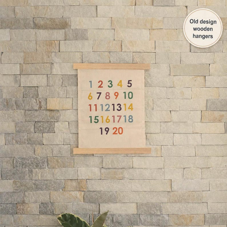 Numbers Sign Canvas Flag, Numbers Wall Hanging Sign, Kids Room Decor ...
