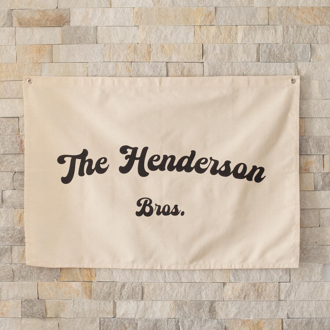 Personalized Brothers Name Canvas Flag, Boys Nursery Decor - Etsy
