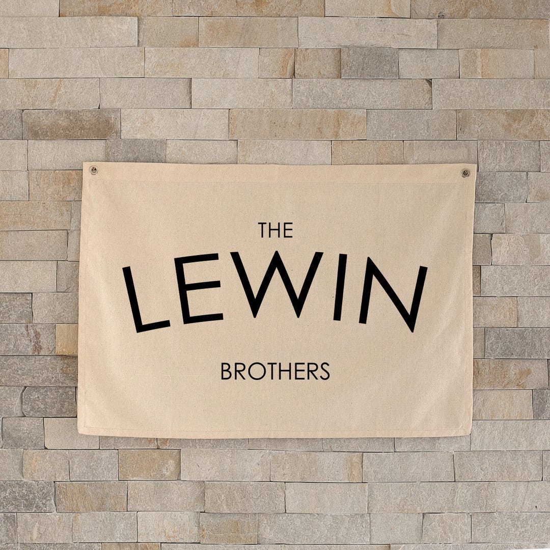 Custom Brothers Name Canvas Flag, Boys Nursery Decor - Etsy
