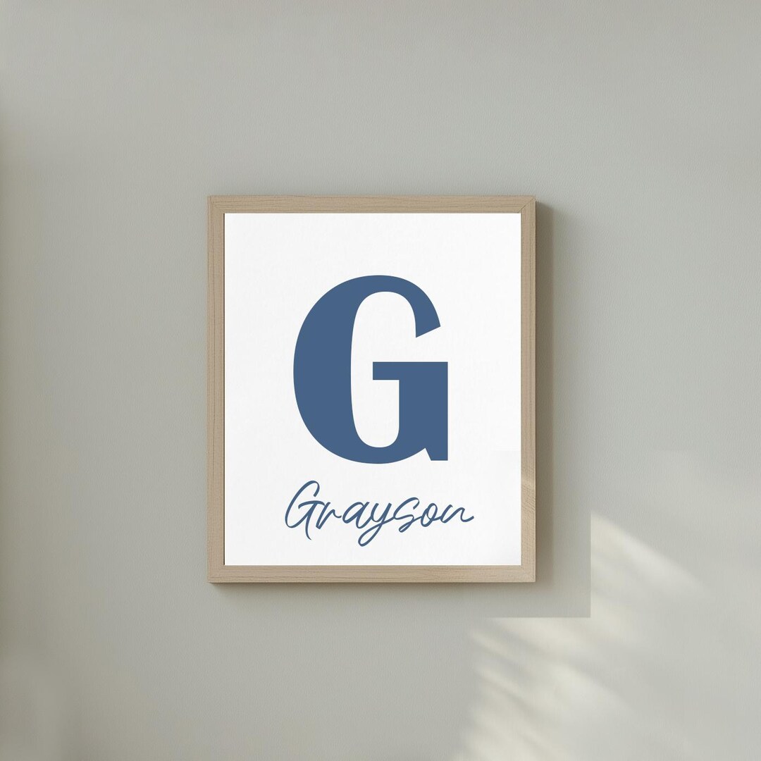 Custom Baby Name Canvas Print, Vintage Bird Nursery Decor - Etsy