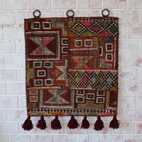 Purple Wall Decor, Small Turkish Hanging Rug, Boho Ethnic Tapestry ...