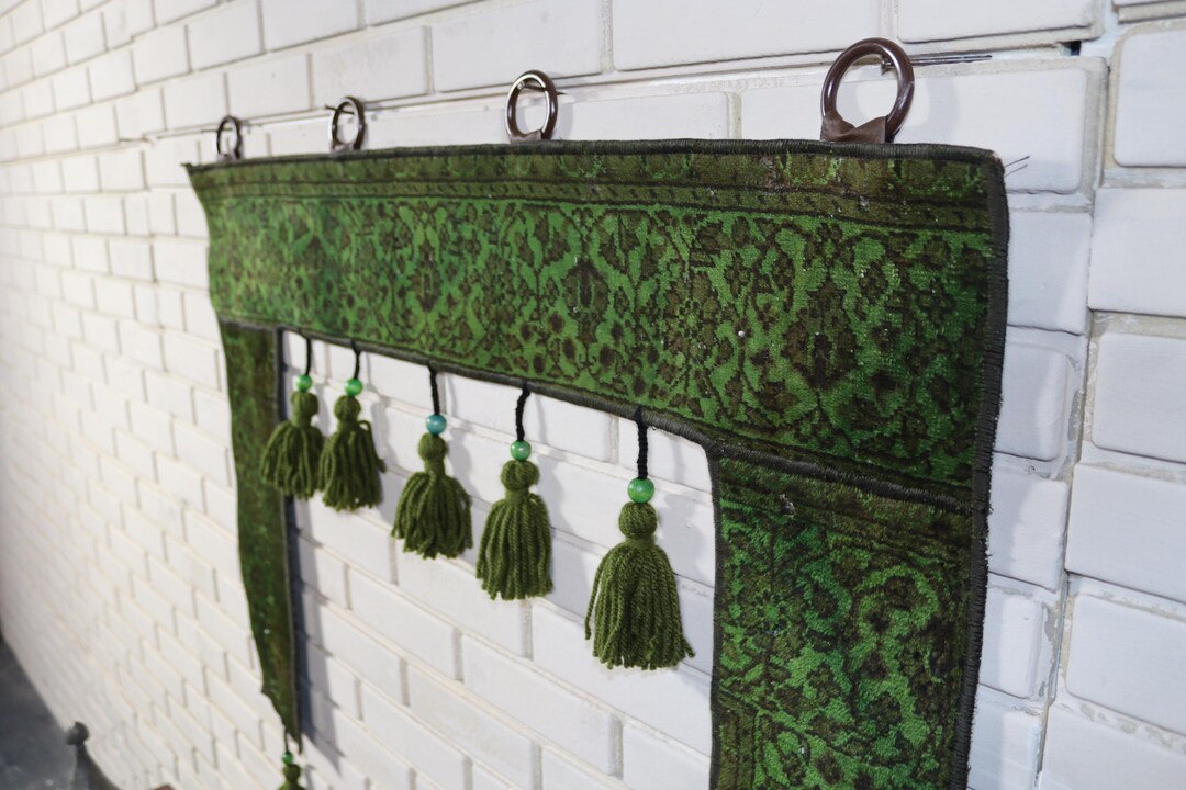 Green Rug Toran, Bohemian Rug Toran, Handwoven Wool Toran , 32x36 ...