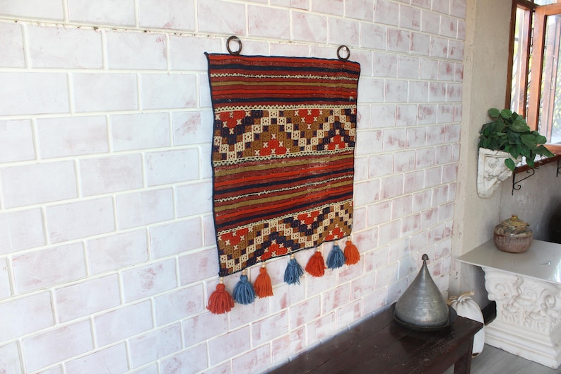 Aztec Style Wall Tapestry, Kilim Wall Hanging, Ethnic Wall Rug / WH-409 ...